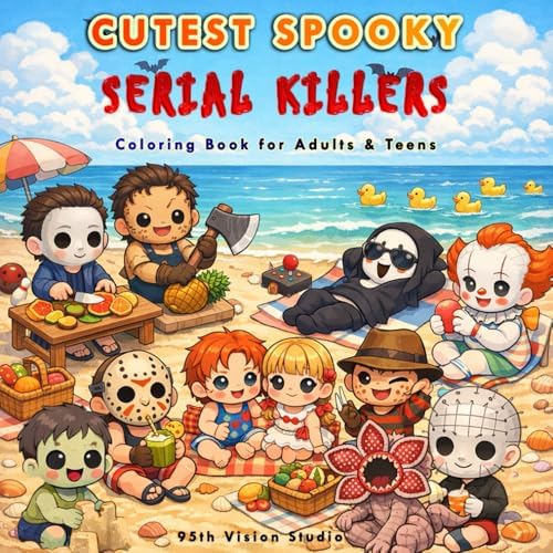 Amazon.com: Cutest Spooky Serial Killers: A Cute Chibi Horror Coloring ...