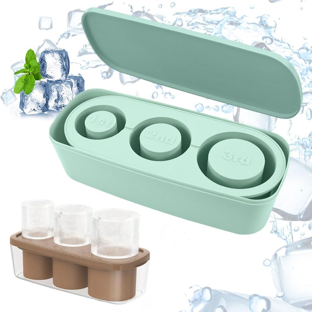 Amazon.com: Silicone Ice Cube Trays, 2024 New Ice Cube Tray with Lid ...