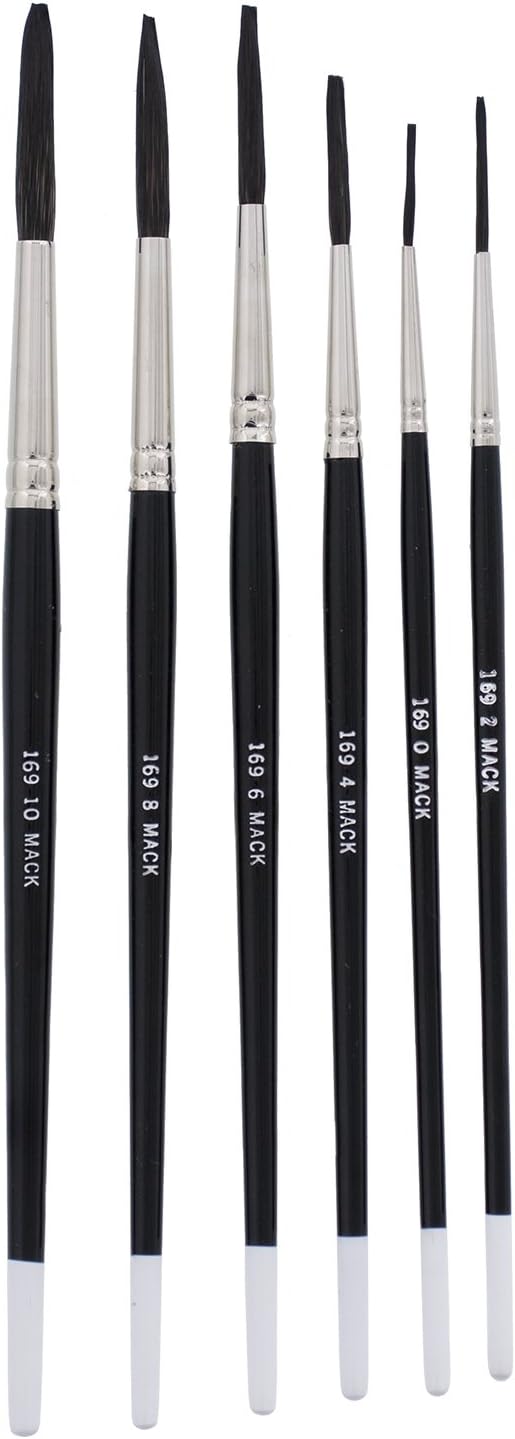 Amazon.com: Custom Shop Set of 6 Lettering Quill Brushes for Sign ...
