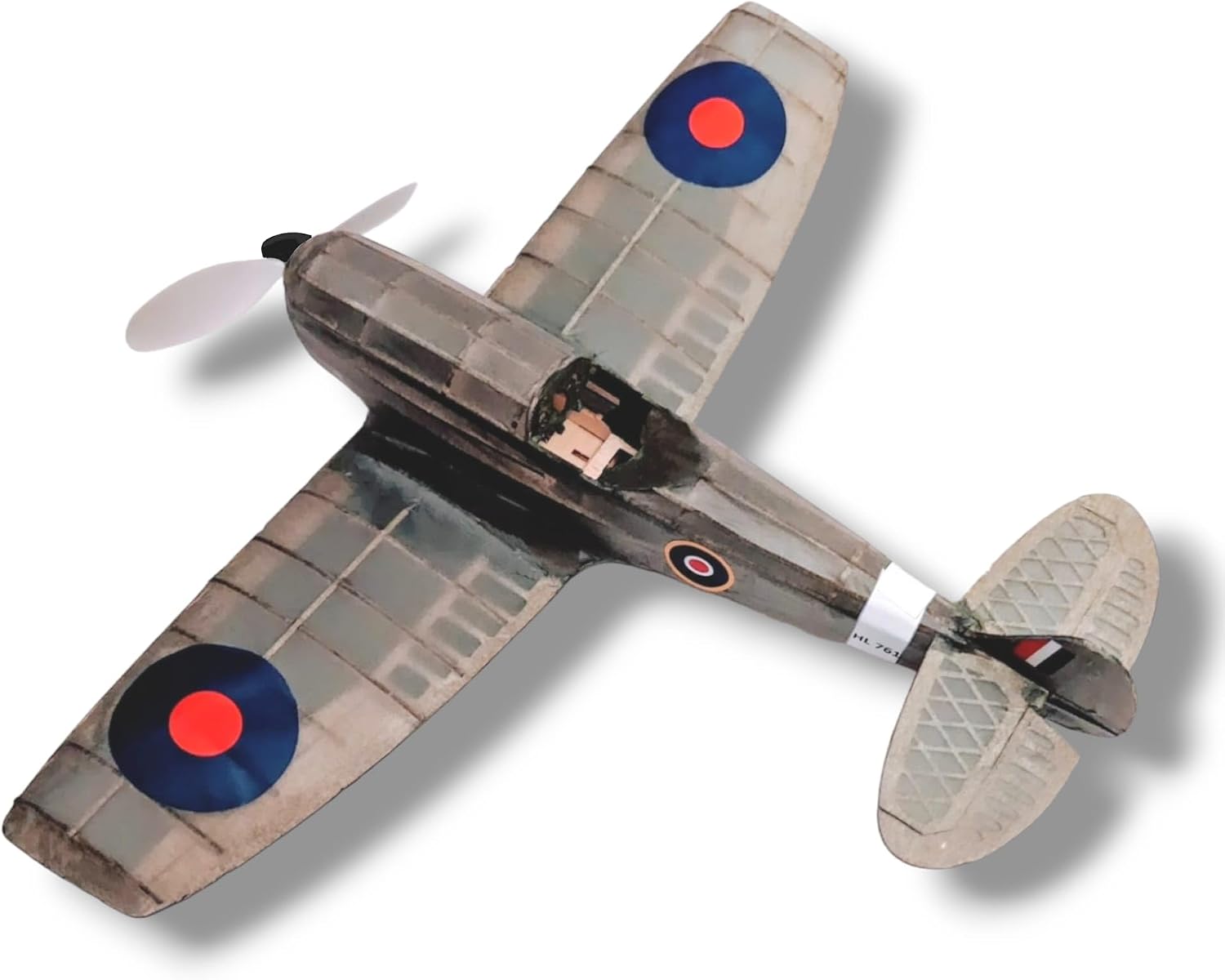Spitfire MKXXIV Model Airplane balsa kit, Rubber Powered 20 inch ...