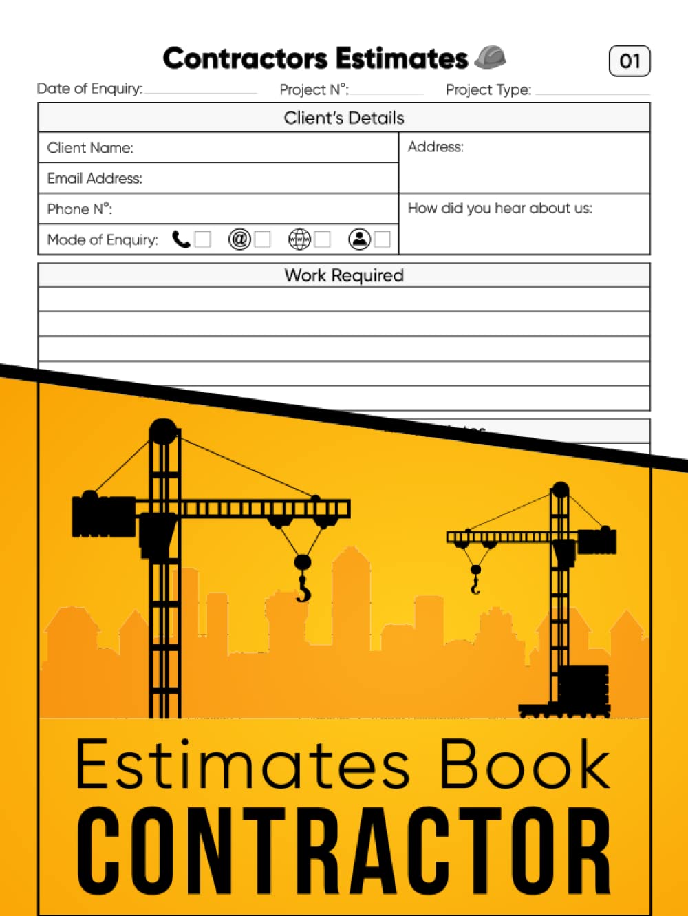Estimate Book Contractor: Job Estimate Quote Forms for Contractors with ...