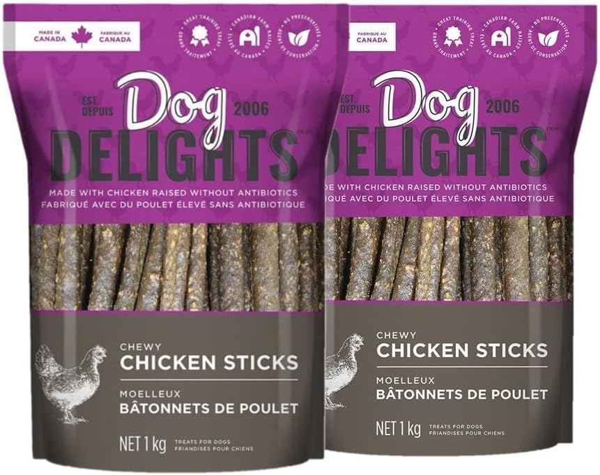 Dog Delights - Chewy Chicken Sticks Made with Chicken Raised Without ...