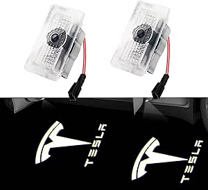 Amazon.com: TESFITOO Upgraded Tesla Car Door Lights Logo Projector ...