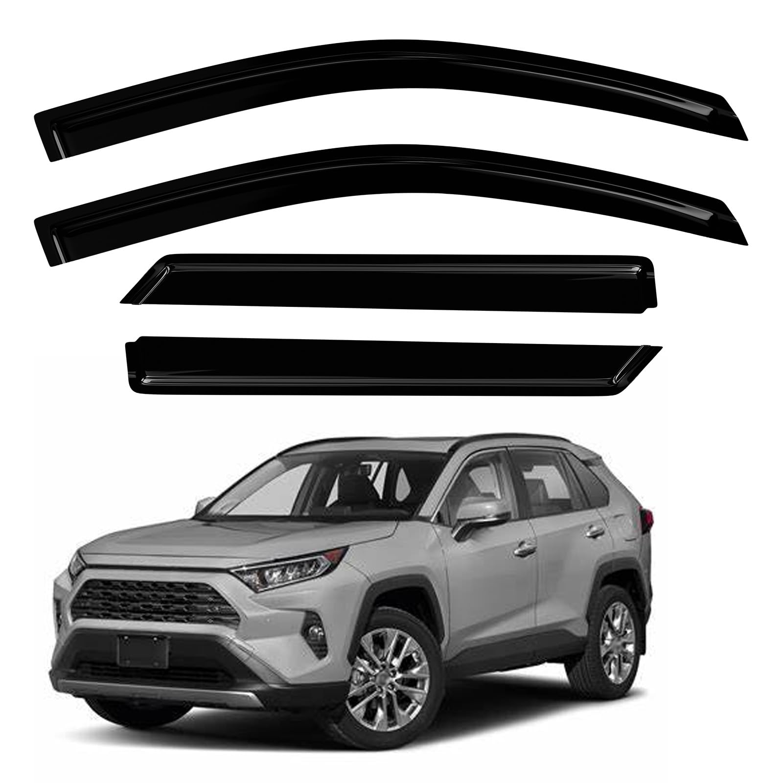 Snapklik.com : Window Visors Rain Guards For Toyota RAV4 Waterproof ...