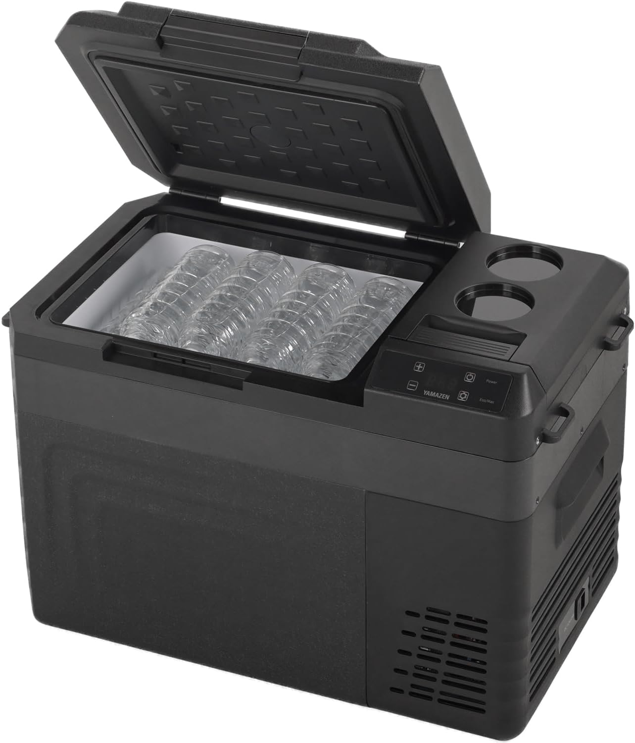 Amazon.co.jp: [山善] ポータブル 冷凍冷蔵庫 25L コンプレッサー式 (AC/DC 2WAY電源) 車載 冷蔵庫 冷凍庫 小型 クーラーボックス ブラック YFR-C25(B ...