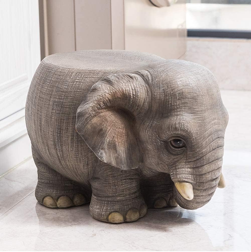 Amazon.com: Yantra Vintage Style Elephant Ottoman Footstool Resin Foot ...