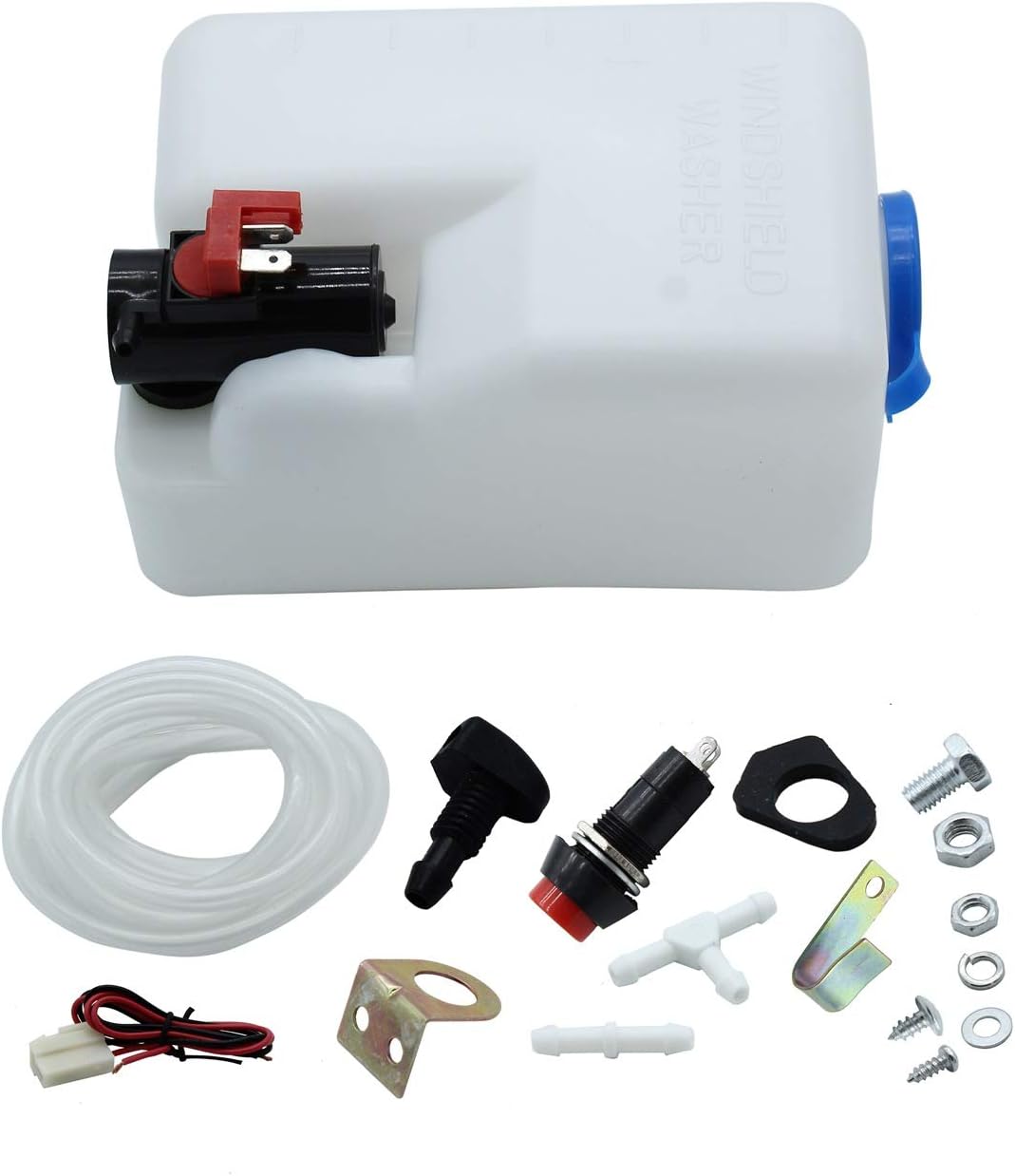 Amazon.com: TOYOMEII 12V Universal Car Windshield Washer Pump Tank 1.8L ...