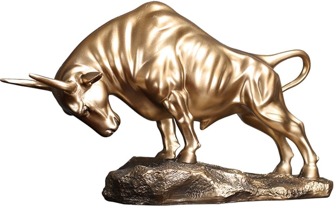 Amazon.com: JMONLPICY Resin Cattle Decor Statue Figurine Decorative ...