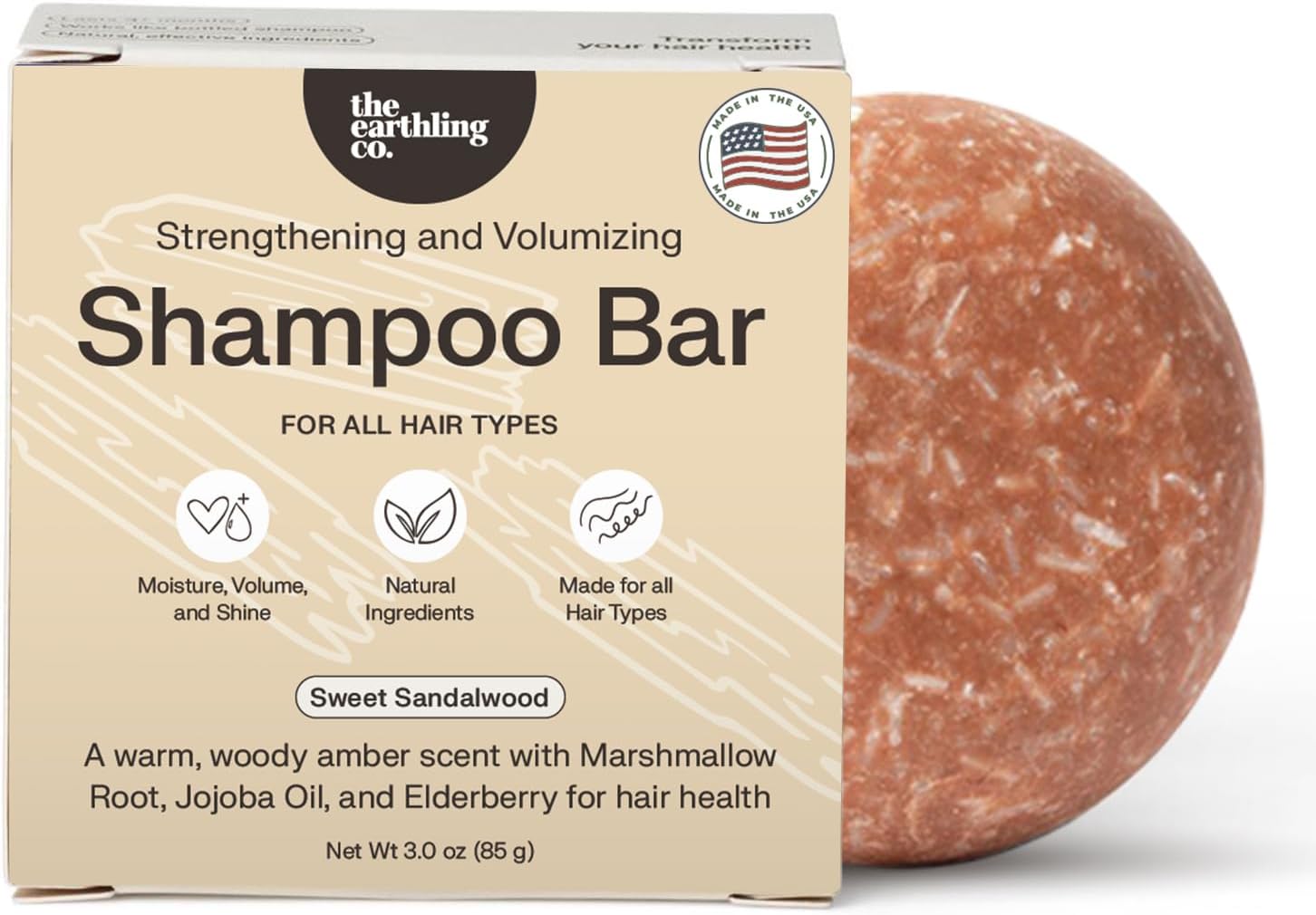 Amazon.com : The Earthling Co. Shampoo Bar - Promote Hair Growth ...
