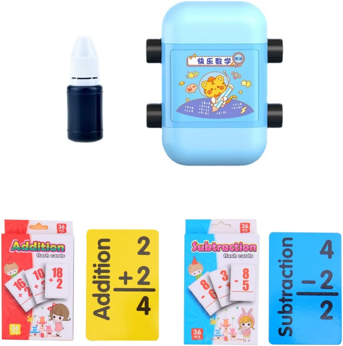 Amazon.com : soputry 2-in-1 Math Roller Stamp for Addition Subtraction ...