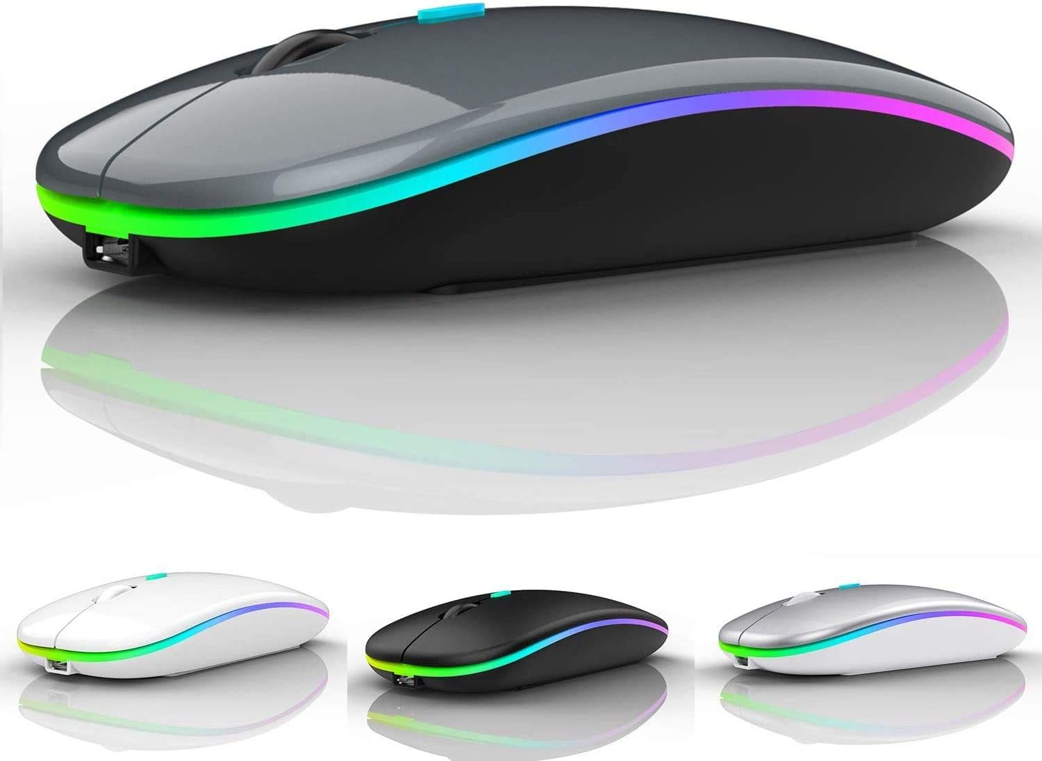 Mouse LED Bluetooth sem fio, mouse Bluetooth para Mac, mouse Bluetooth ...