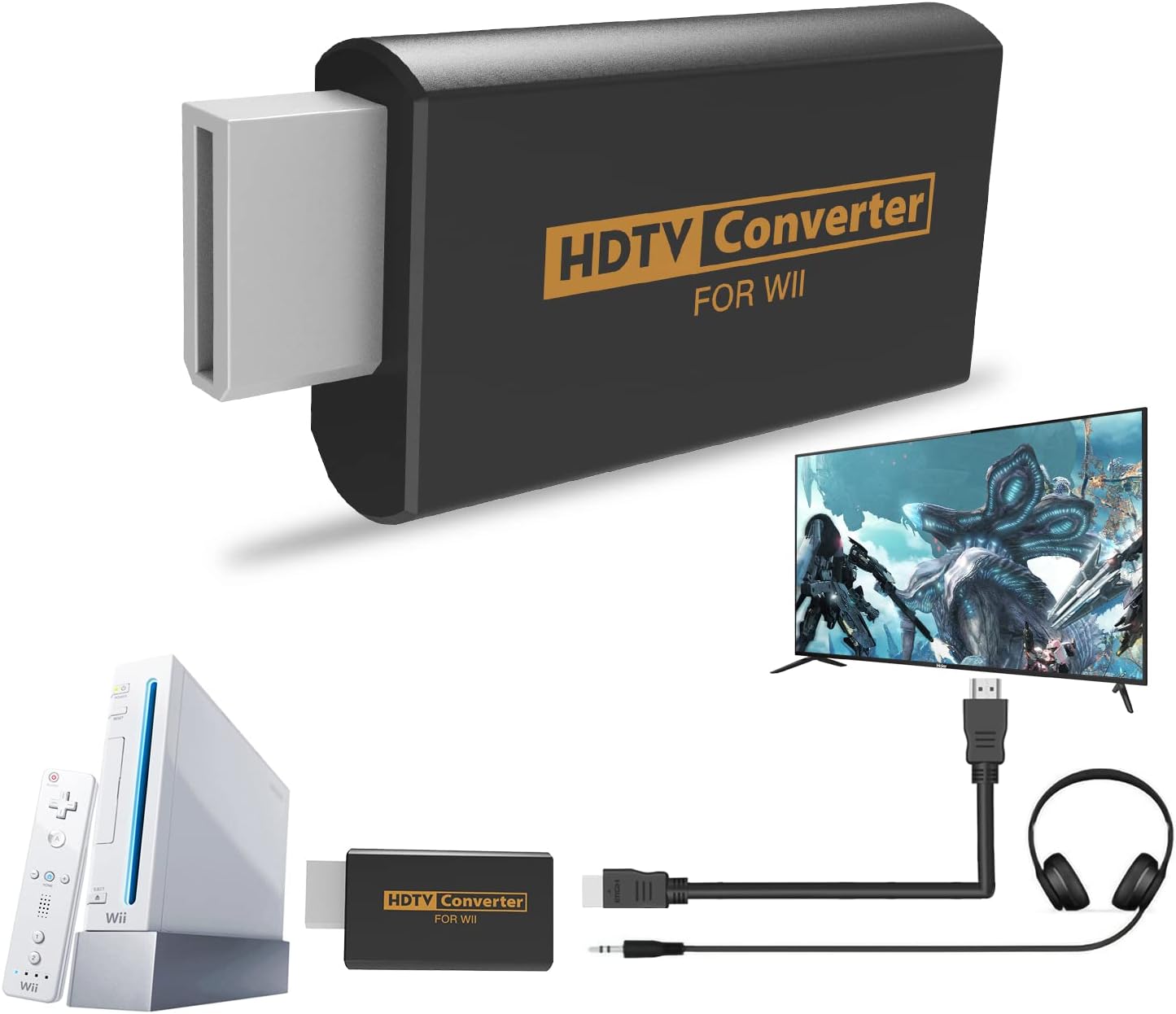 Amazon.com: sartyee Wii Hdmi Converter Adapter, Wii 2 to Hdmi 1080P ...