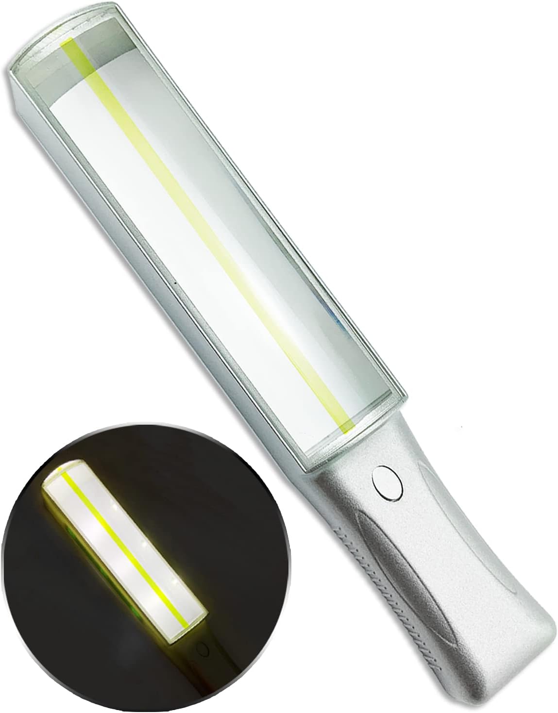 Magpro 4X Lighted Handheld Magnifier 6 Bright LEDs with Yellow Tracker ...