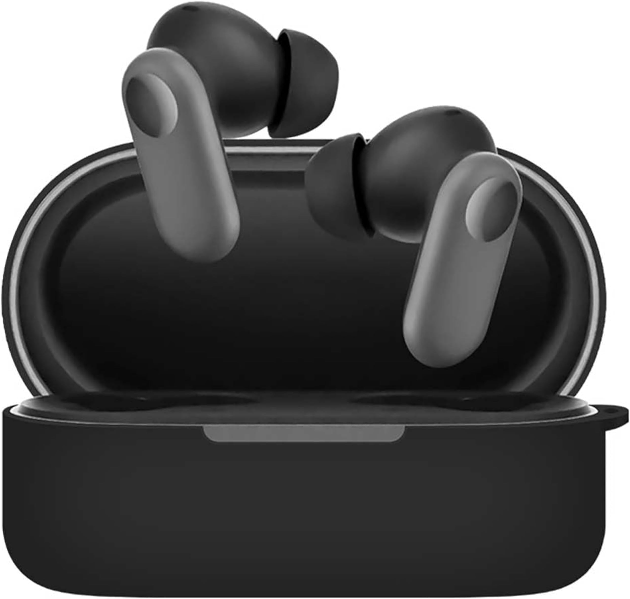 Mavro Silicone Case Cover Compatible with Oneplus Nord Buds 2r (Black ...