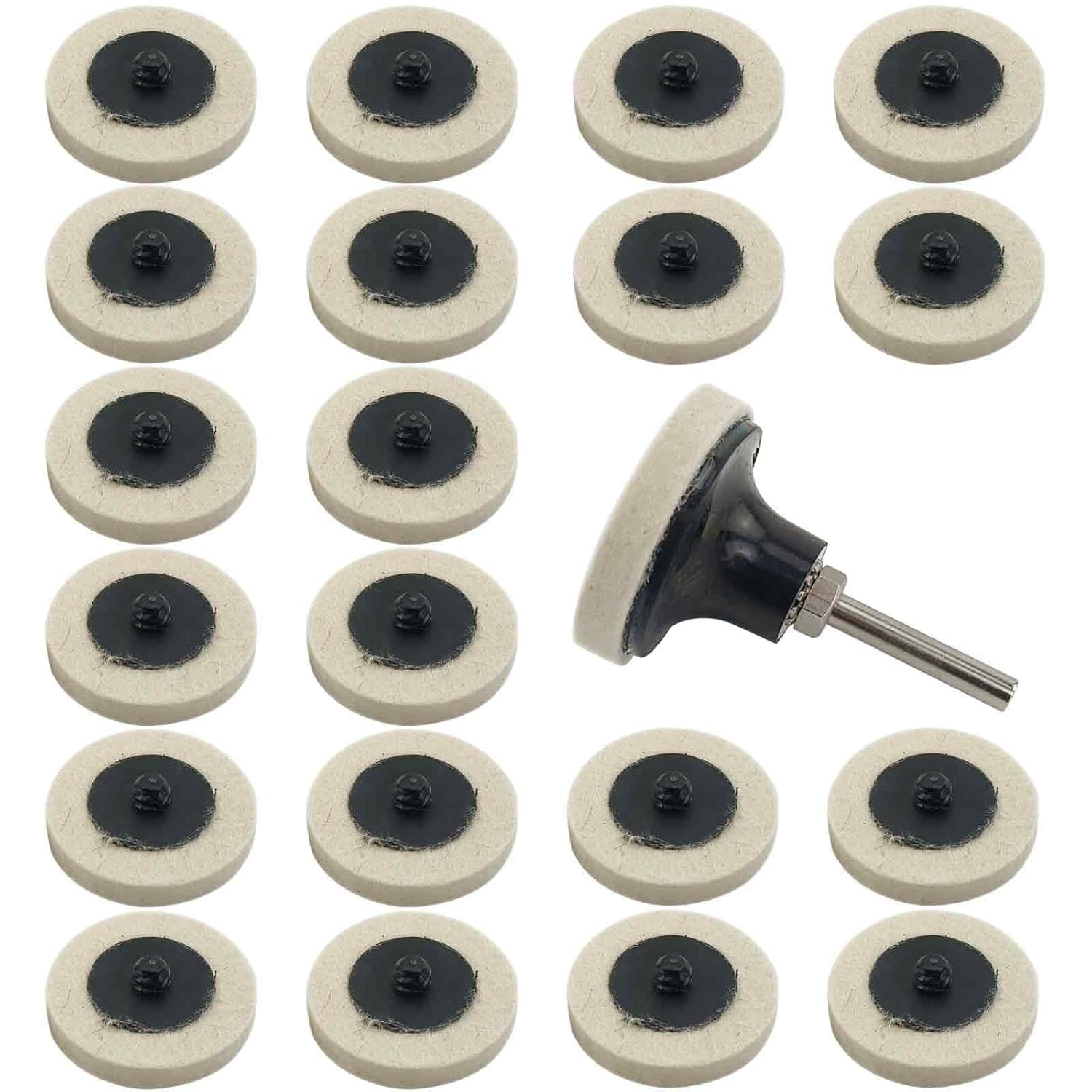 AeKeatDa 20Pcs 2 inch Disc Polishing Buffing Pads Wheels with 1Pcs 2 ...