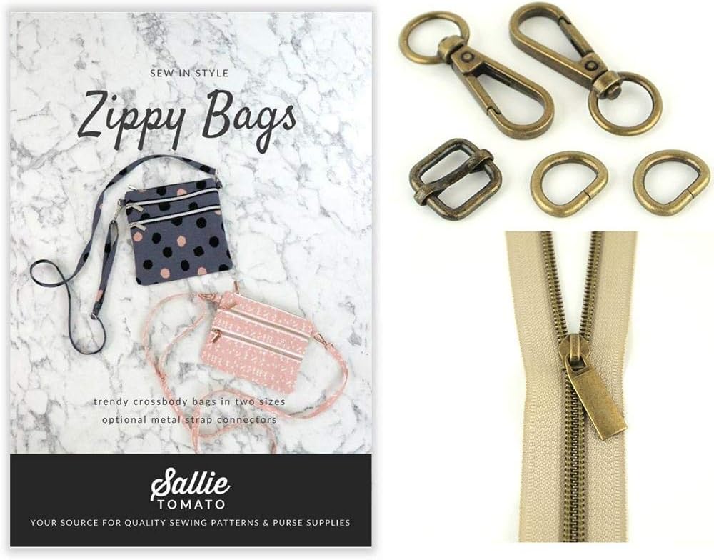Amazon.com: Sallie Tomato Pattern and Kit 4 Zippy Crossbody, Beige ...