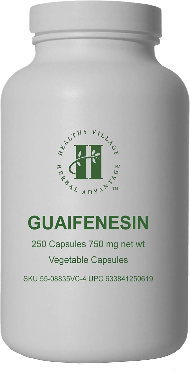 Amazon.com: Guaifenesin Vegetable Capsules 750mg (250 Capsules) - Pure ...