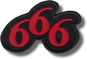 Amazon.com: 666 - Embroidered Patch, 8x6 cm : Clothing, Shoes & Jewelry