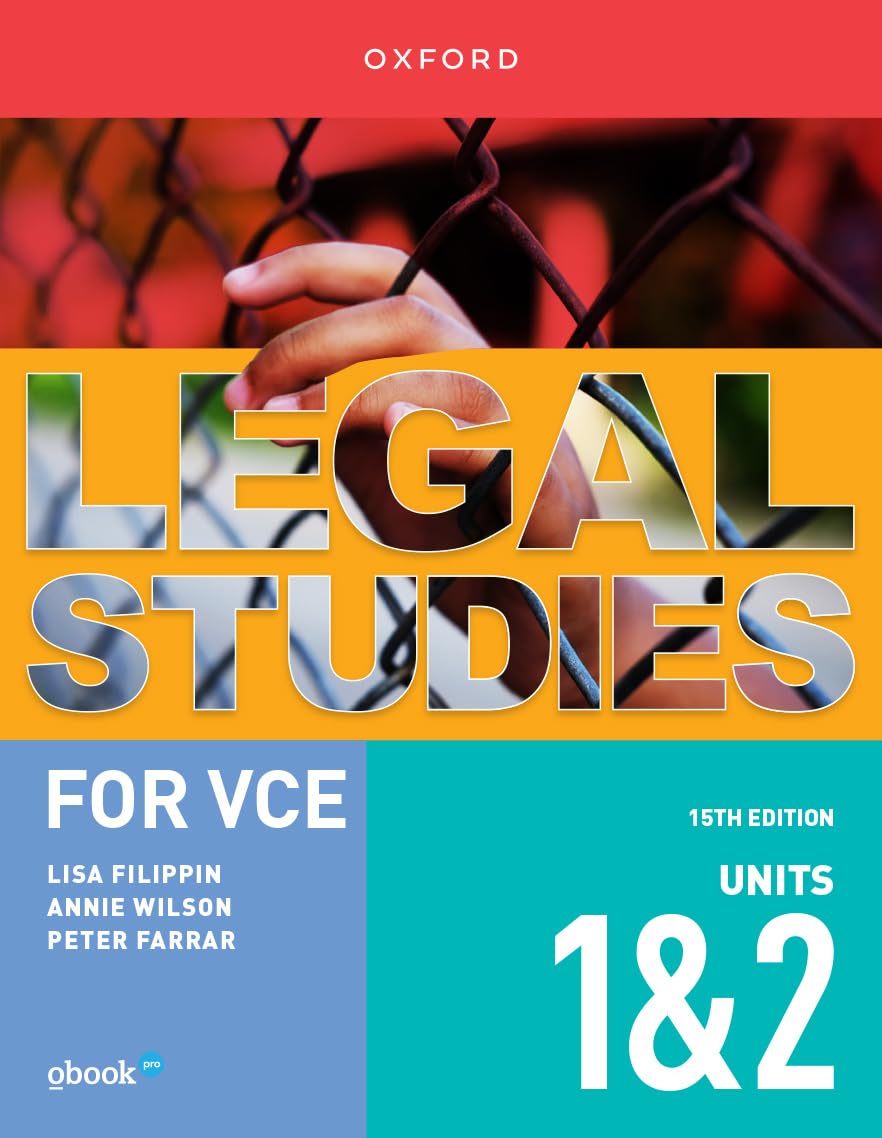 Legal Studies for VCE Units 1 & 2 Student Book+obook pro : Filippin, Farrar, Wilson: Amazon.com ...