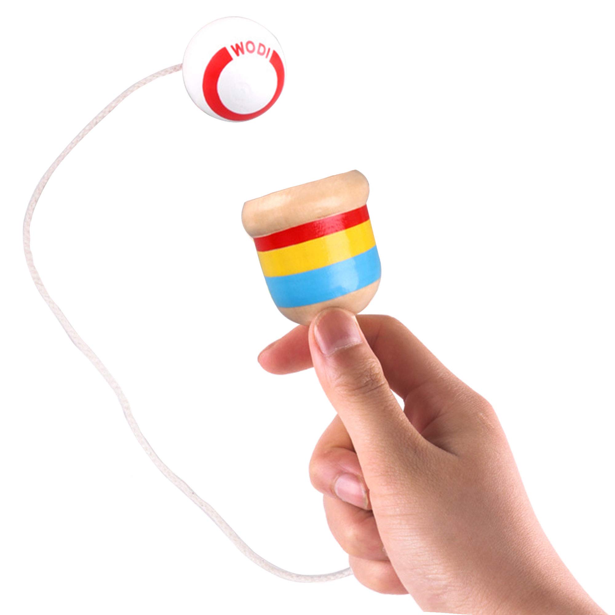 Snapklik.com : Haconba 8 Pack Wooden Catch Ball Game Ball Catching Cup ...