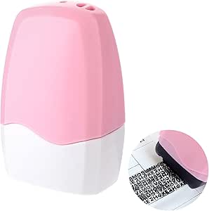 Amazon.com : Prasacco Identity Protection Roller Stamps, Pink Address ...