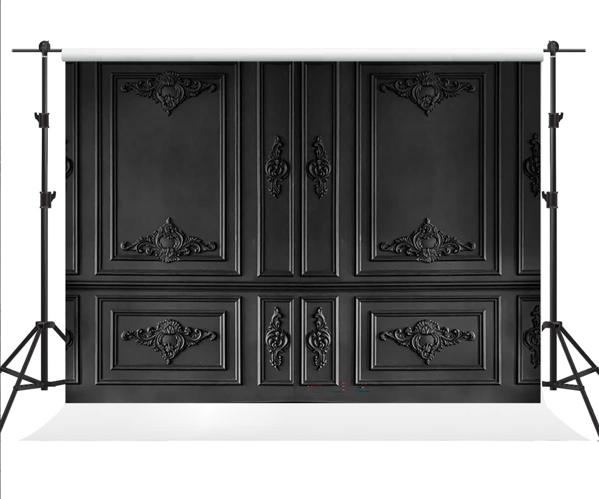 Kate 7×5ft Dark Black Photo Backdrop European Style Retro Indoor ...