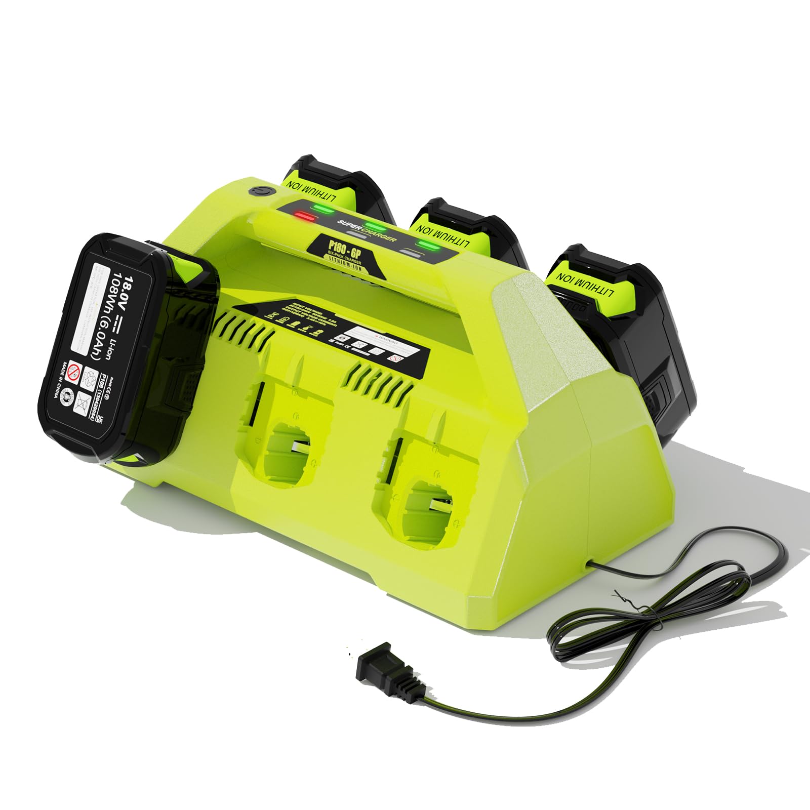 Amazon.com: DSANKE 18-Volt 6 Ports Battery Charger Replacement P180 for ...