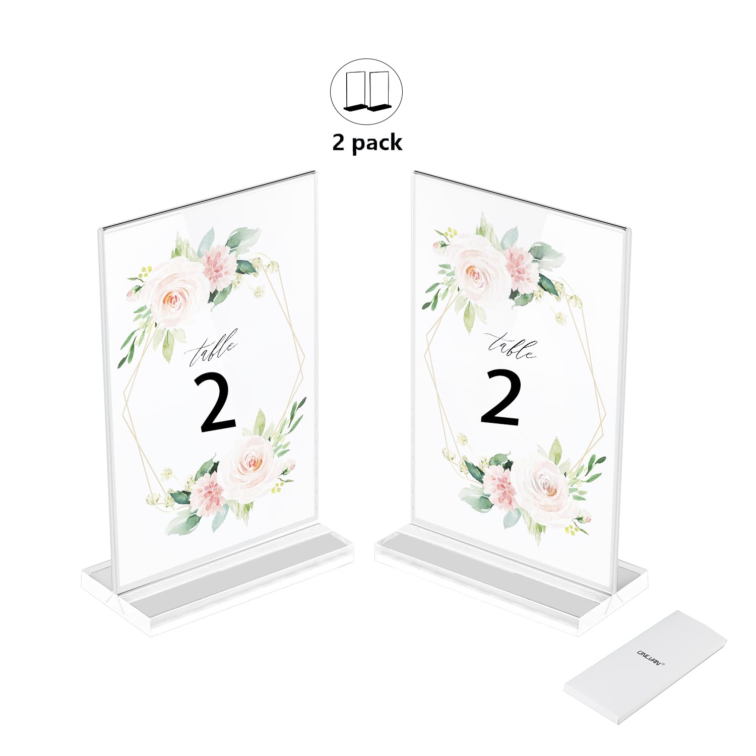 Double Sided Picture Frames 4x6 Acrylic Sign Holders 4x6 Inches ...