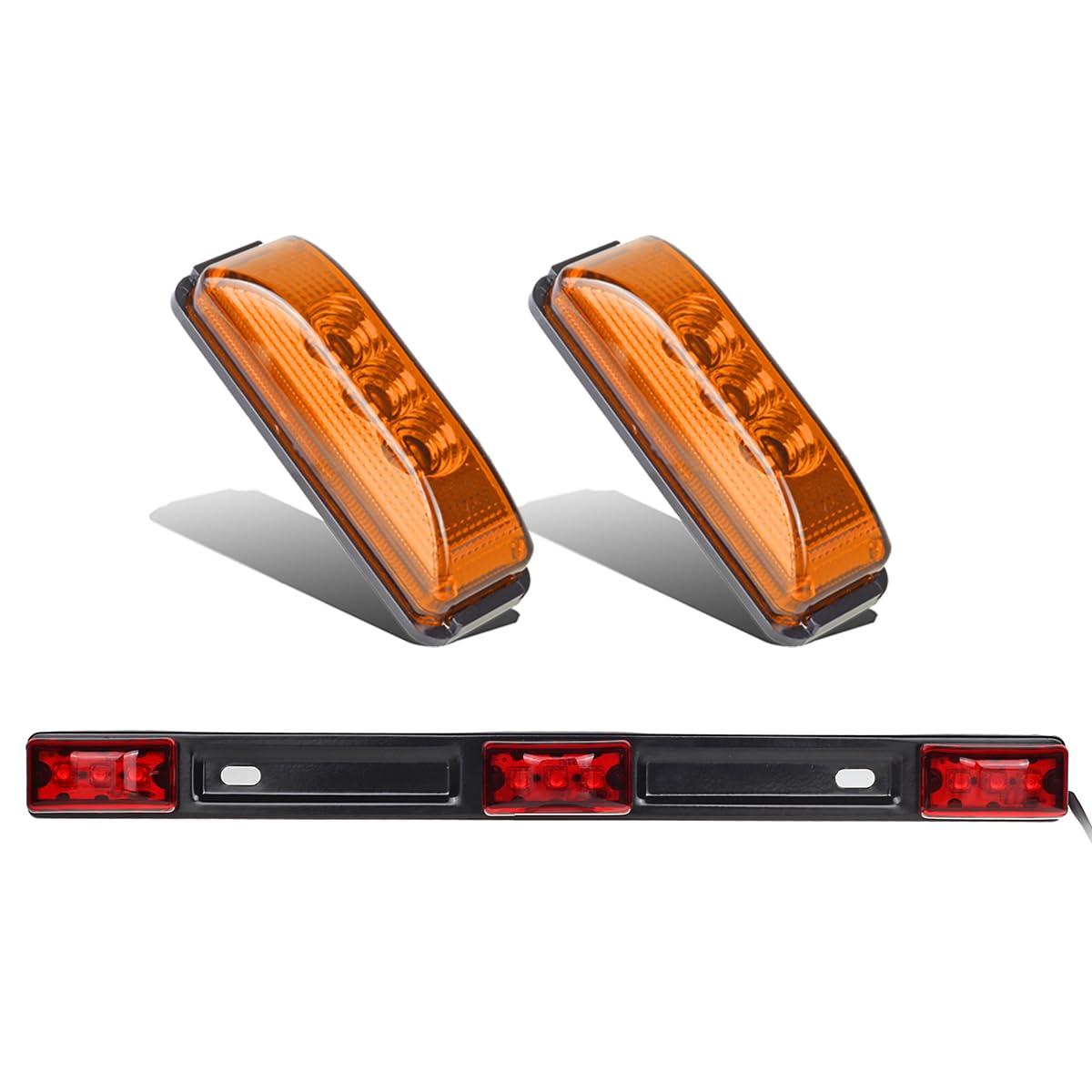 Amazon.com: Partsam 2PCS 3 LED Truck Trailer Front Rear LED Side Marker ...