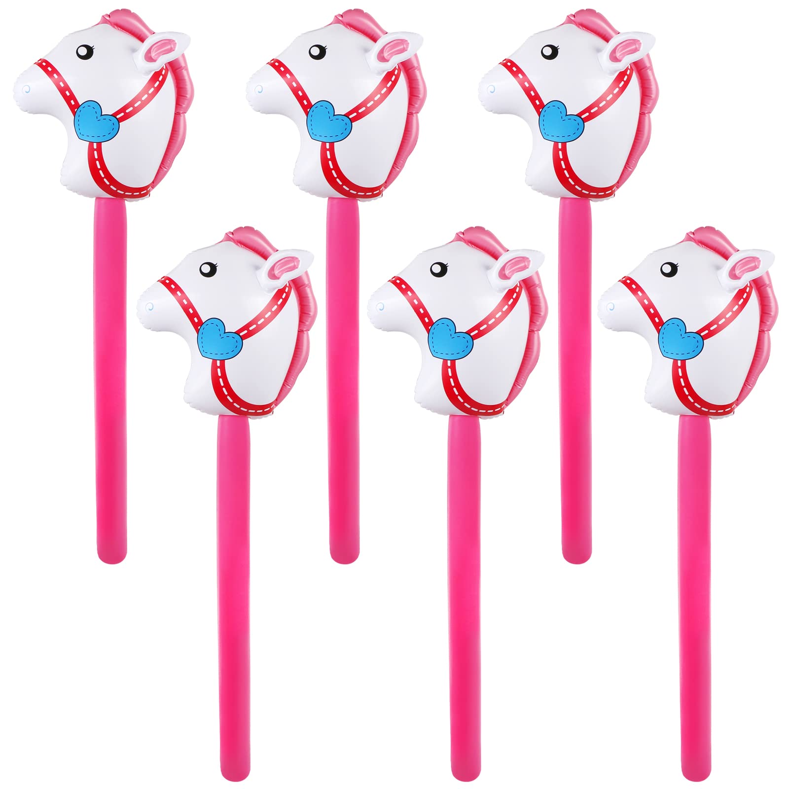 Snapklik.com : 6 Pieces Inflatable Stick Horse,Inflatable Horsehead ...
