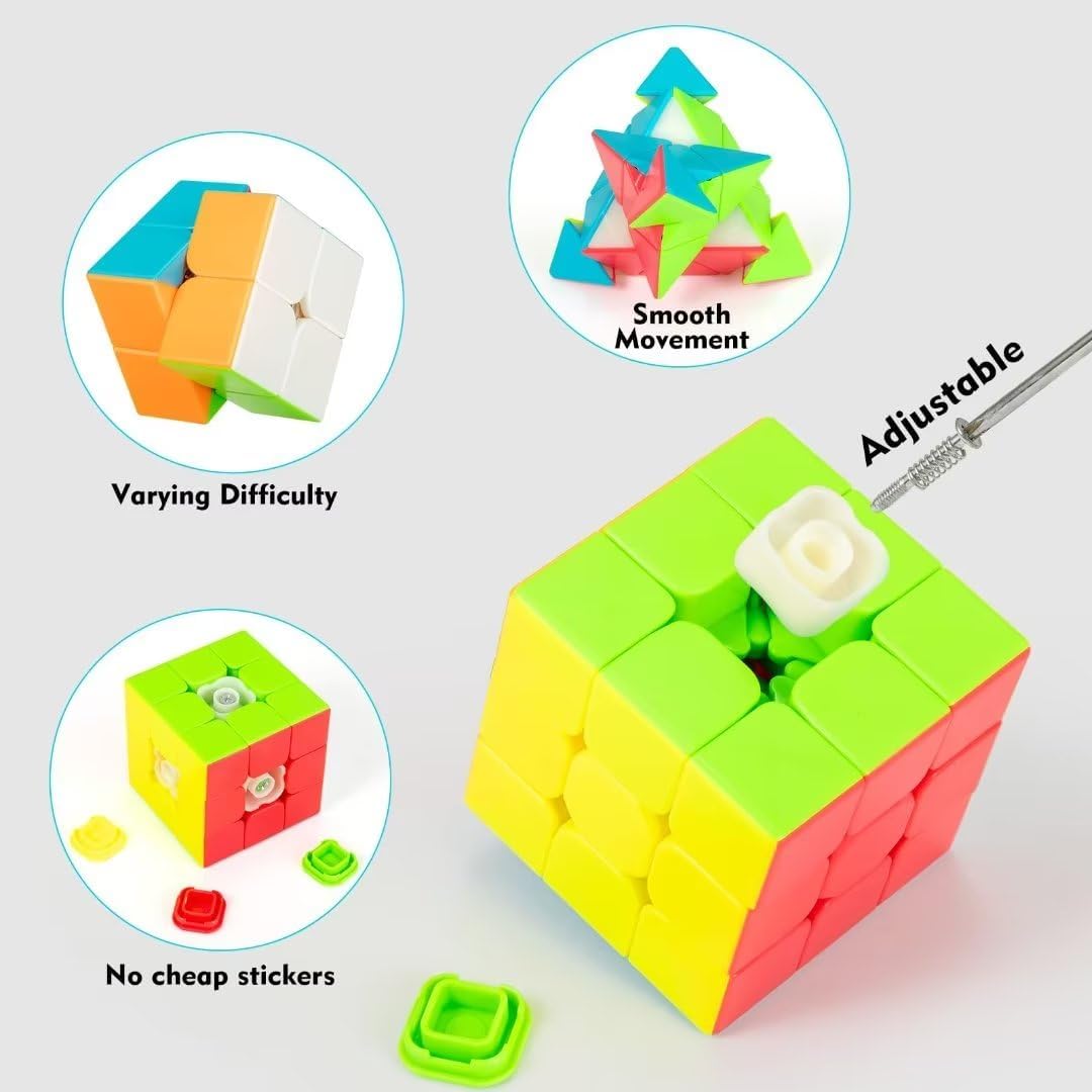 Snapklik.com : Speed Cube Set 3-in-1 Stickerless: 2x2