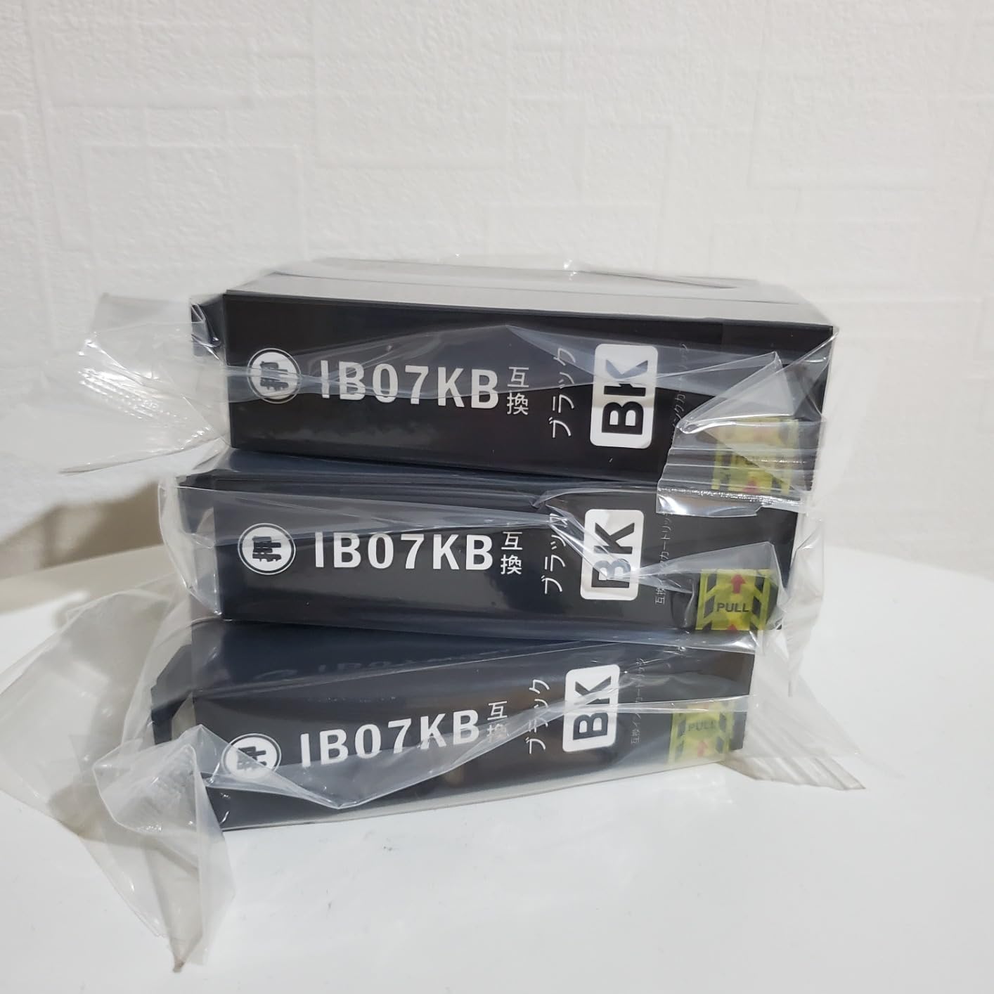 Amazon.co.jp: EasyECO Epson用 エプソン IB07 インクカートリッジ 3 X IB07BK 色セット イチョウ ...