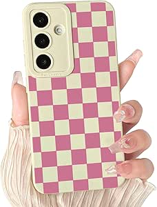 Amazon.com: Lovmooful Compatible for Samsung Galaxy A15 5G Case Cute Checkerboard Lattice Plaid ...