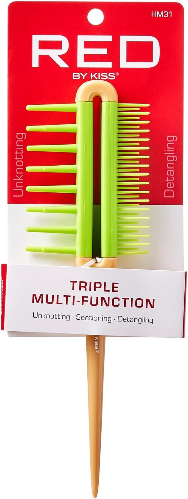 Amazon.com : Red by Kiss Detangling Brush for Adults & Kids, Long ...