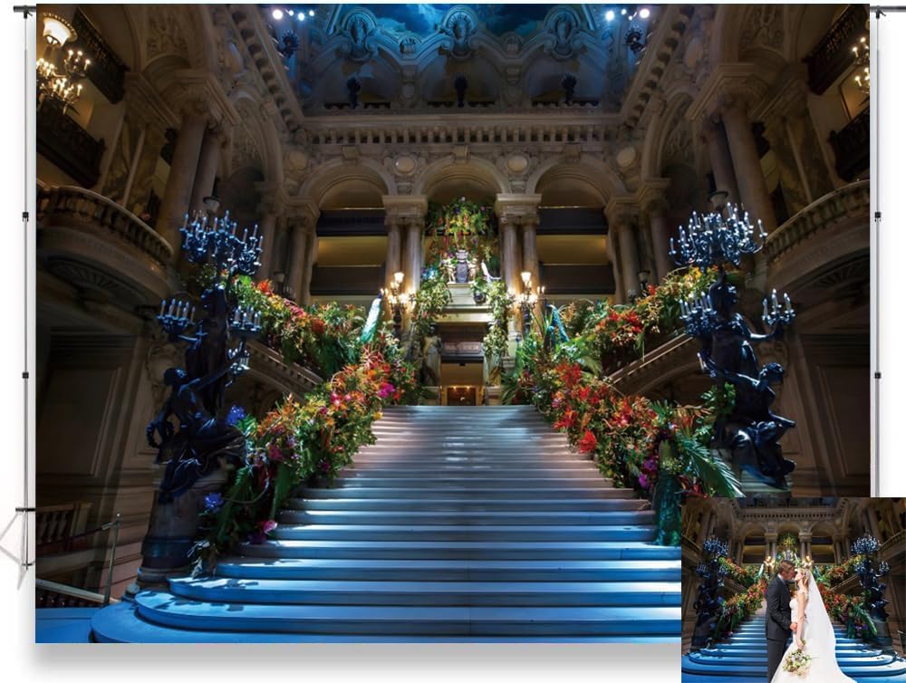 Amazon.com : OFILA Castle Backdrop 10x8FT Luxury Palace Backdrops for ...