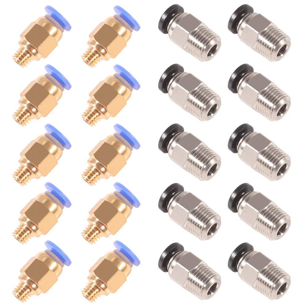 Snapklik.com : PC4-M6 Pneumatic Fitting Push To Connect + PC4-M10 ...
