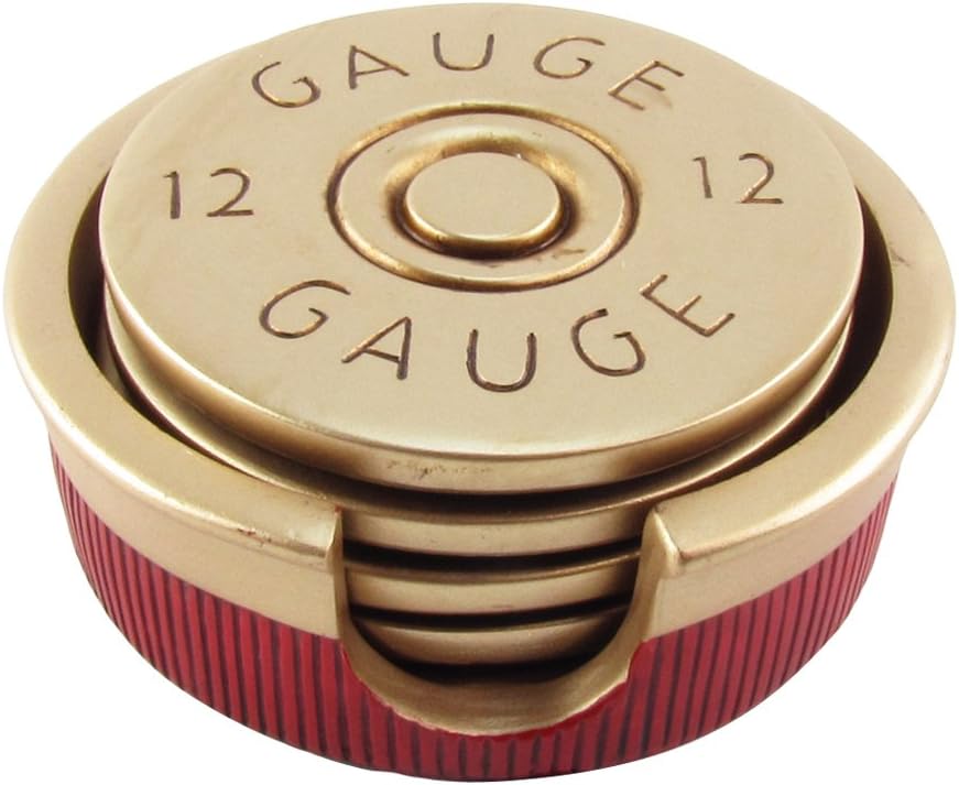 Amazon.com | Treasure Gurus 12 Gauge Shotgun Shell Coaster Set/4 Bullet ...