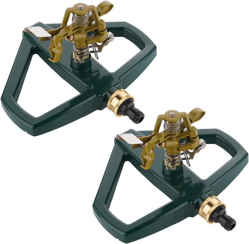 Amazon.com : 2 Pack Impact Sprinklers for Yard, Adjustable Lawn ...