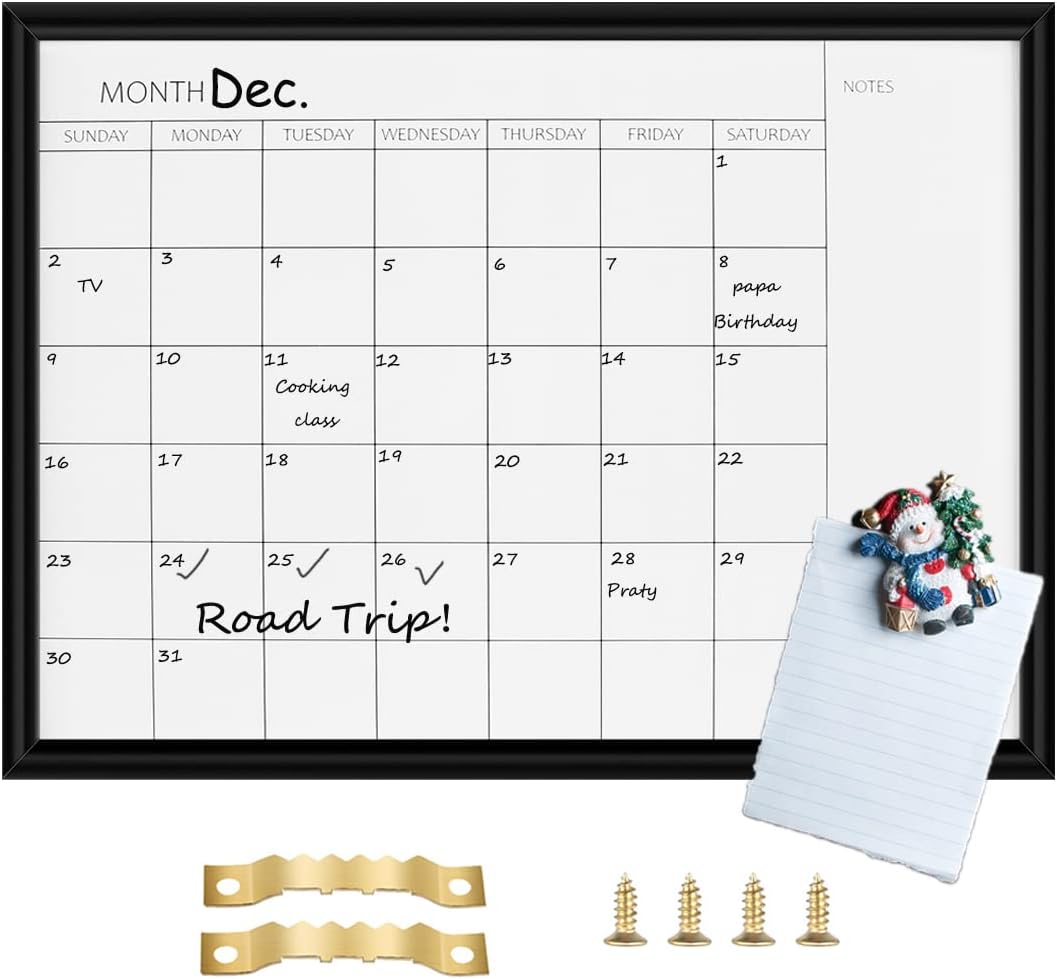Wall Pops WPE94575 Peel and Stick White Board with Marker Monthly ...