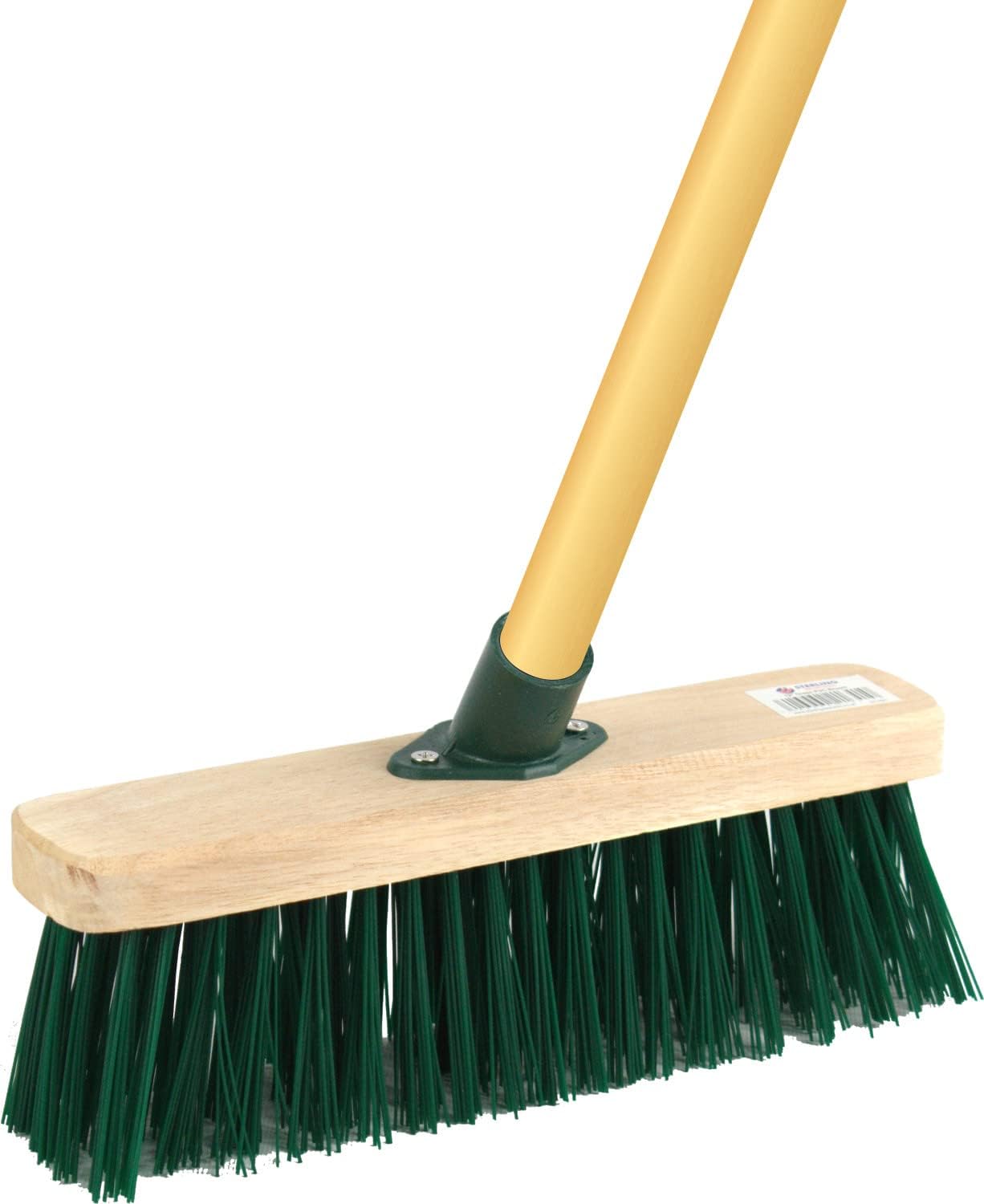 Yard Broom Outdoor Heavy Duty 12" Synthetic Hard Bristle Brush Head and ...