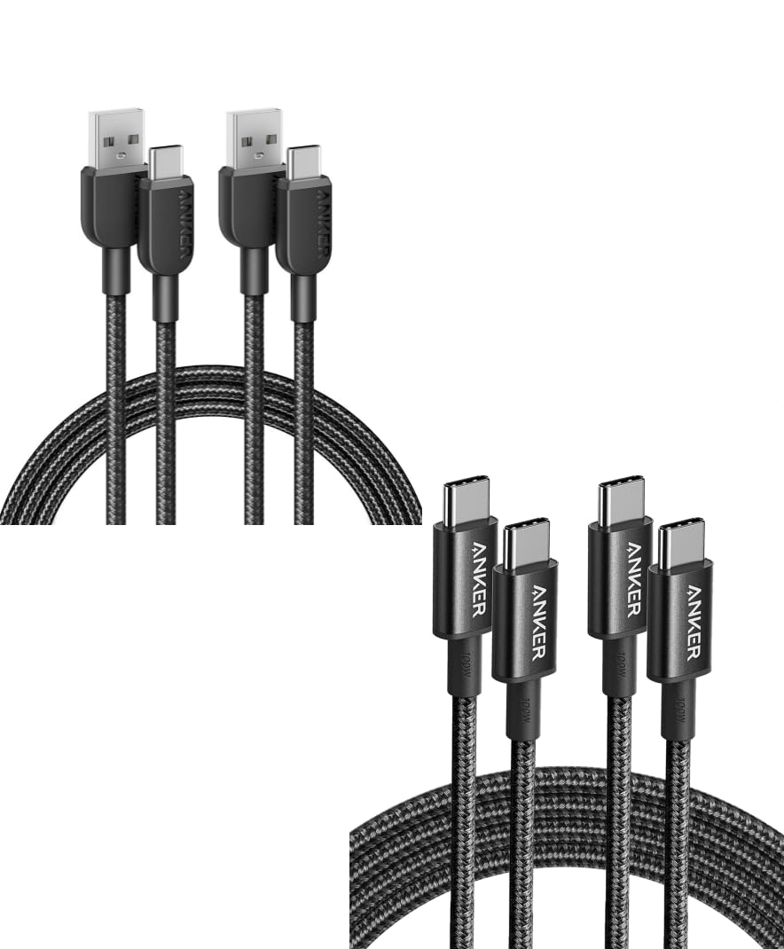 Amazon.com: Anker USB-C to USB-C Cable (6ft 100W, 2-Pack) - Fast ...