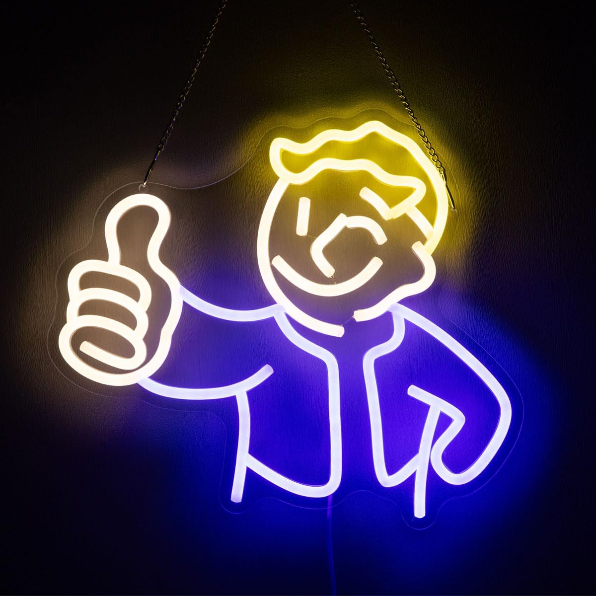 Vault Boy Neon Sign，Game Led Lights Signs for Wall Decor, Adjustable ...