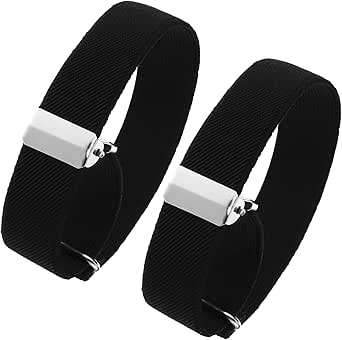 Teaaha 2 PCS Arm Bands Elastic Adjustable Armband Sleeve Garters Black ...