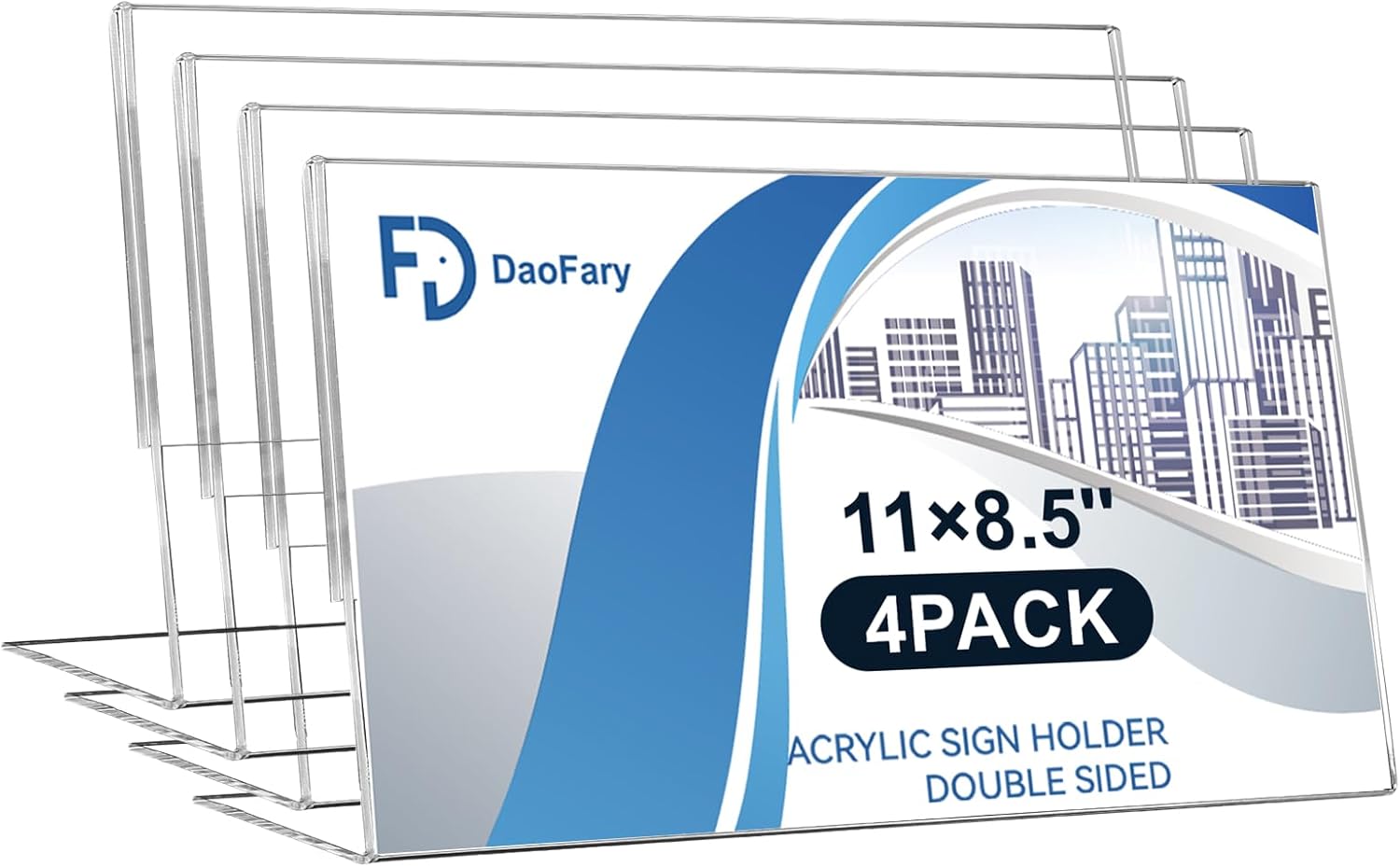 Amazon.com: Daofary Acrylic Sign Holder 11x8.5, L Shape Slanted Back ...