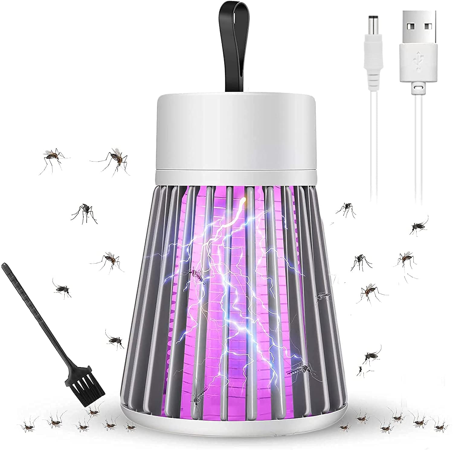 Mosquito Killer Lamp Trap Machine with UV LED Light Electric Shock Bug Zapper for Insects USB ...