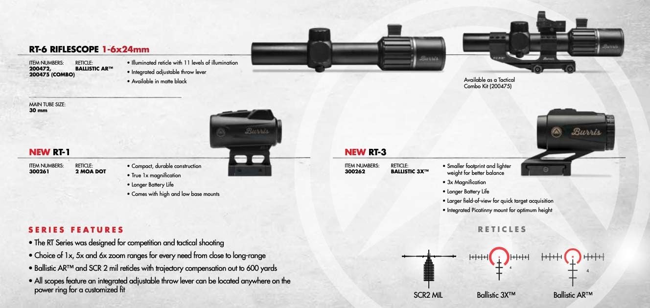 Burris RT Series – Alcance de rifle de largo alcance con ajuste de ...