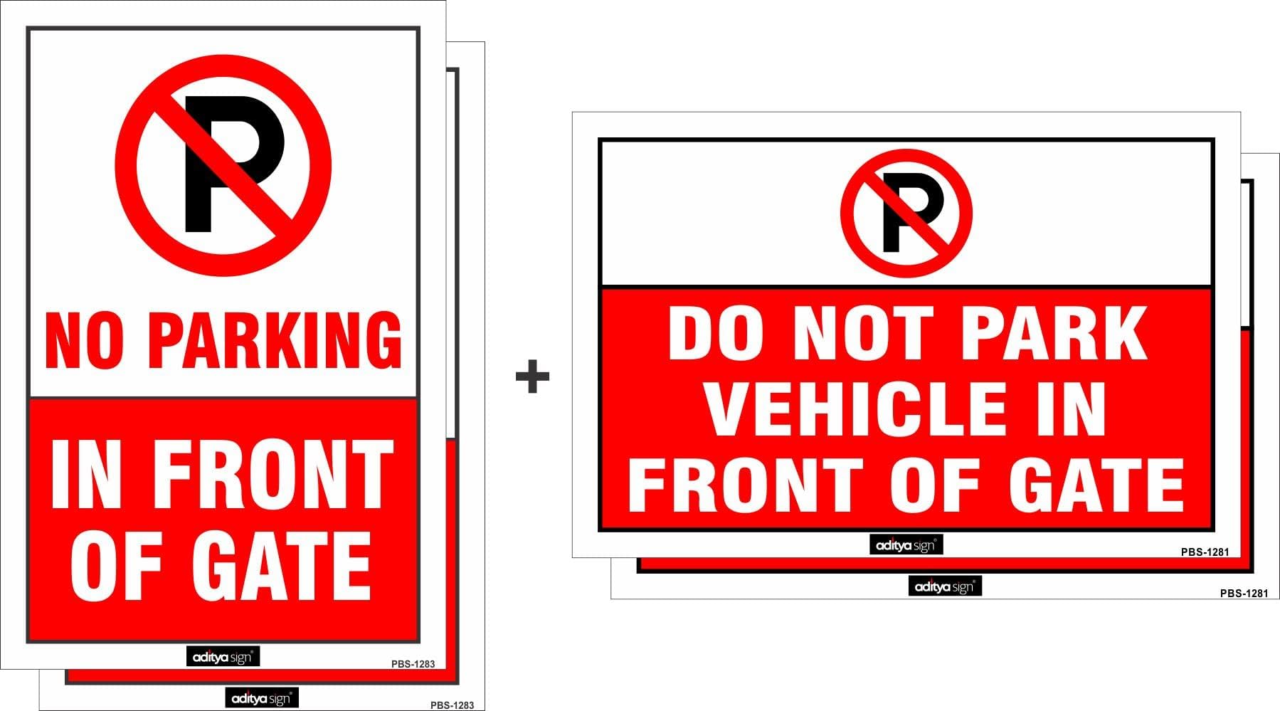 Amazing Sign Sign Board No Parking Front Of the gate & Do not Park ...