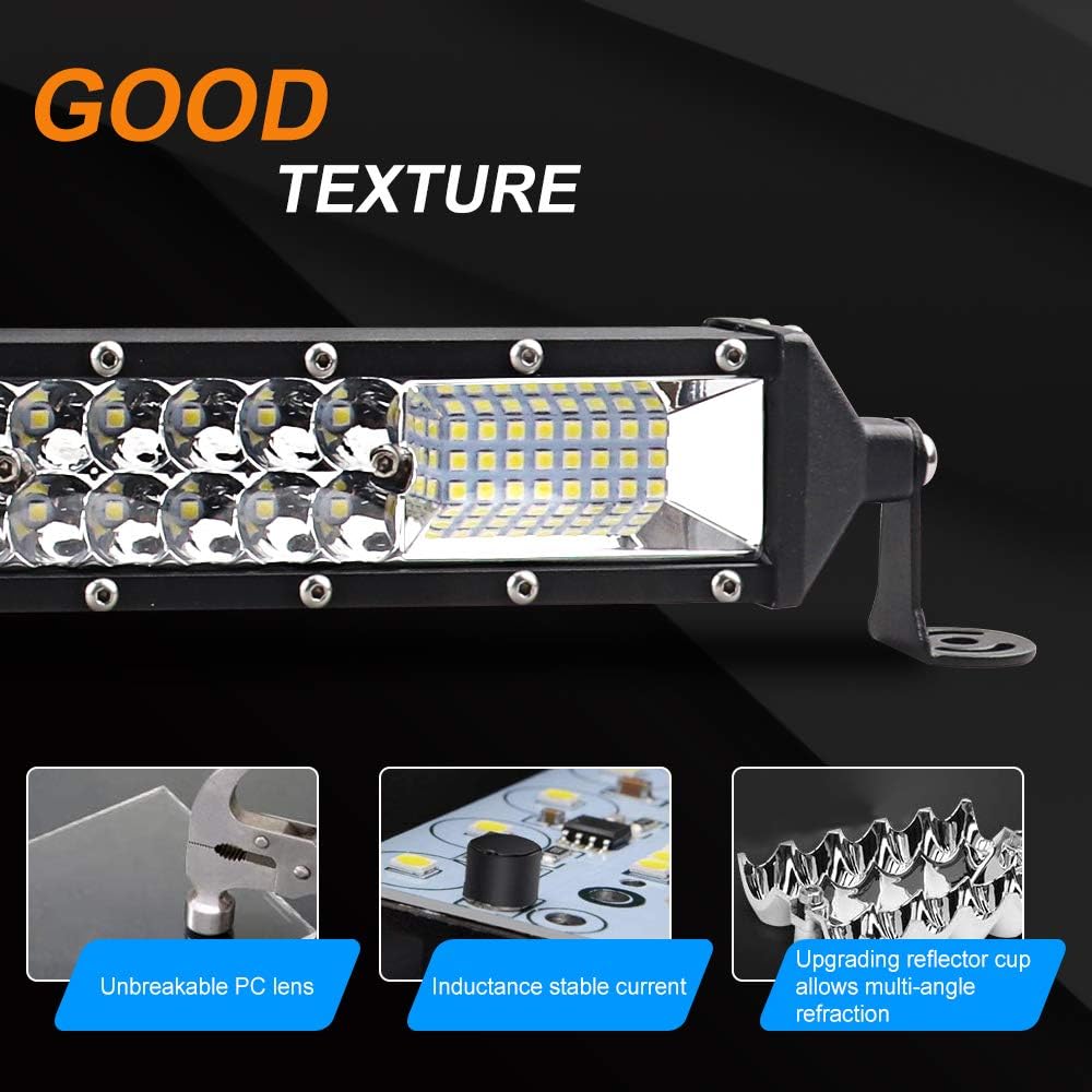 Samman Barra de luz LED delgada, barra de luz LED delgada de 20 ...