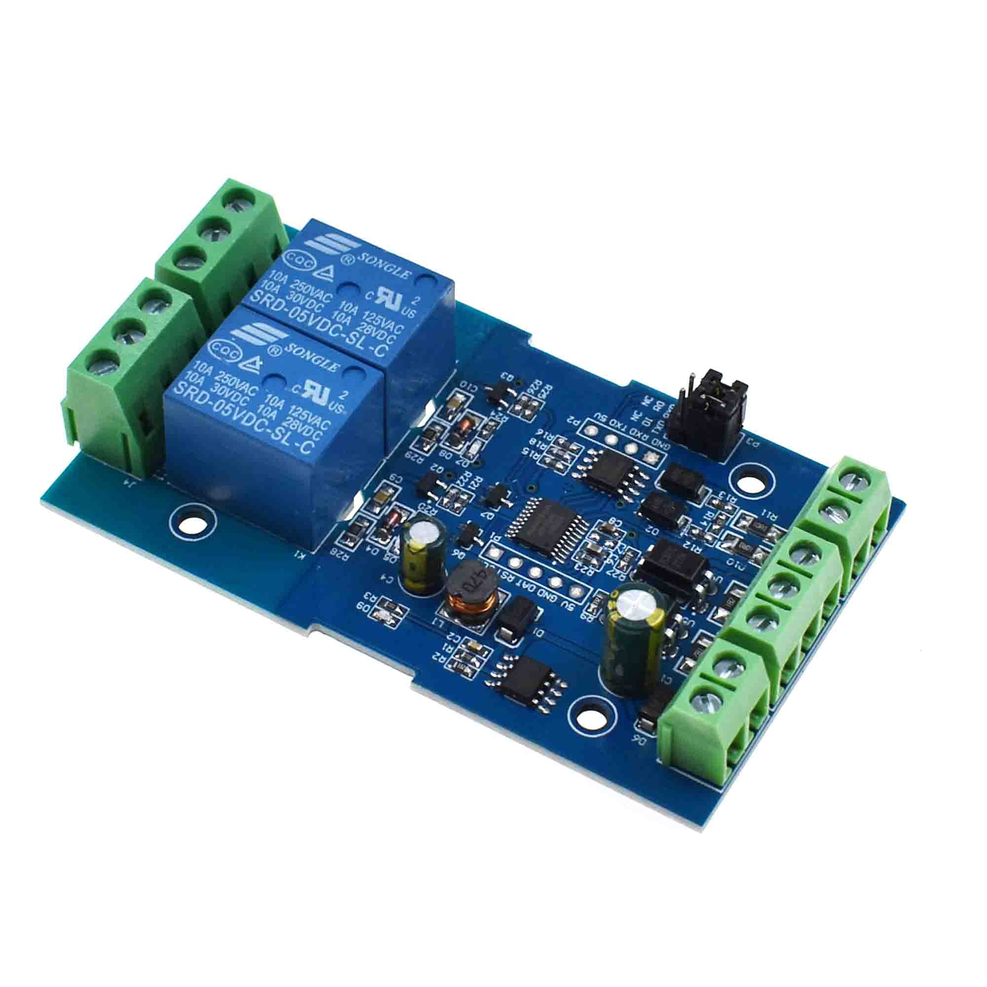 Buy 2 Way Modbus Rtu Relay Module Sw Input And Output Rs485ttl