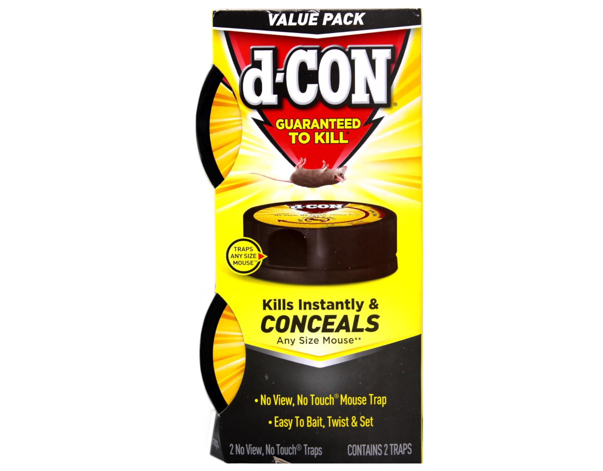 Amazon.com : d-CON No View, No Touch Covered Mouse Trap, 2 Traps (Pack ...